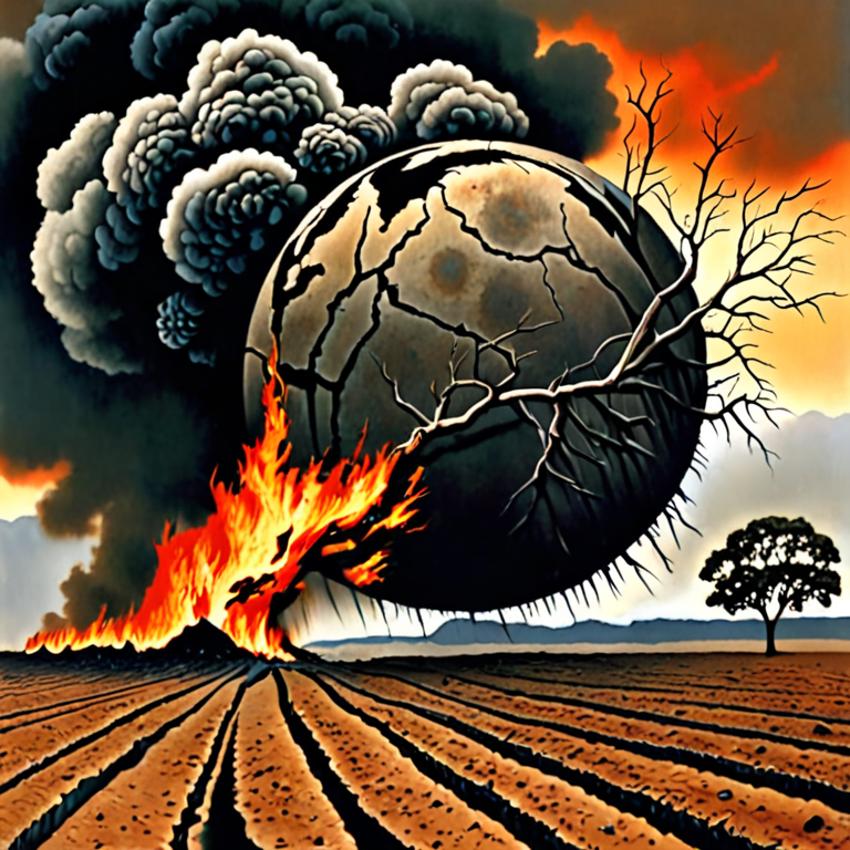 Scorched earth surreal art