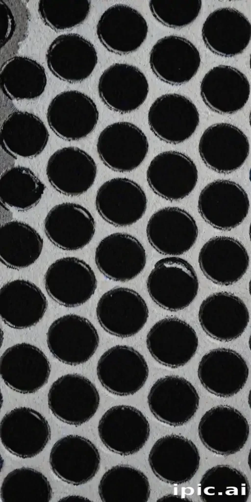 Close-Up View of a Textured Surface Featuring Repeated Circular Patterns