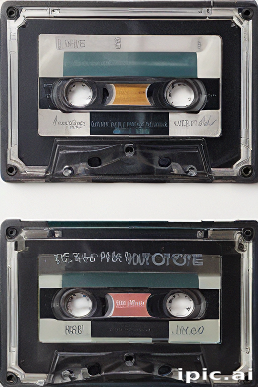 Vintage Audio Cassette Tapes with Handwritten Labels and Retro Design