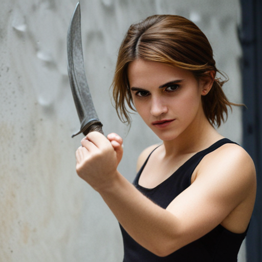 Emma Watson fighting