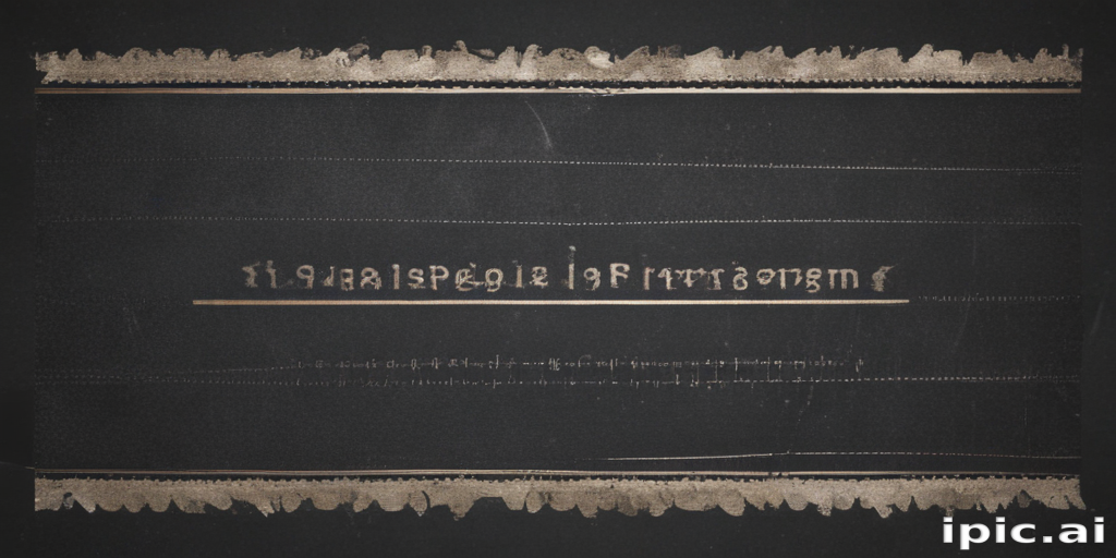 Ancient Manuscript Fragment Featuring Intricate Patterns and Unreadable ...