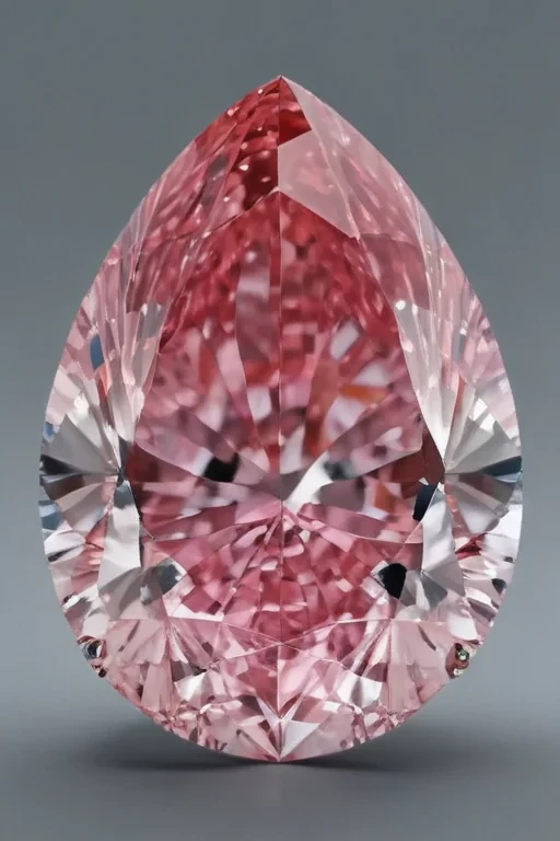 Stunning Pear-Shaped Pink Diamond Sparkling with Radiant Beauty and ...
