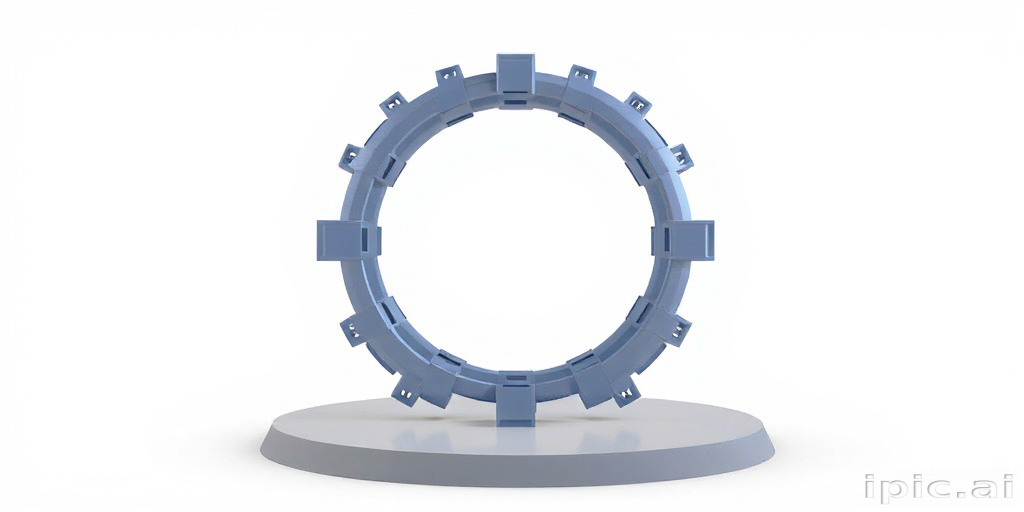 Futuristic Circular Structure on a Pedestal with Interlocking Segments