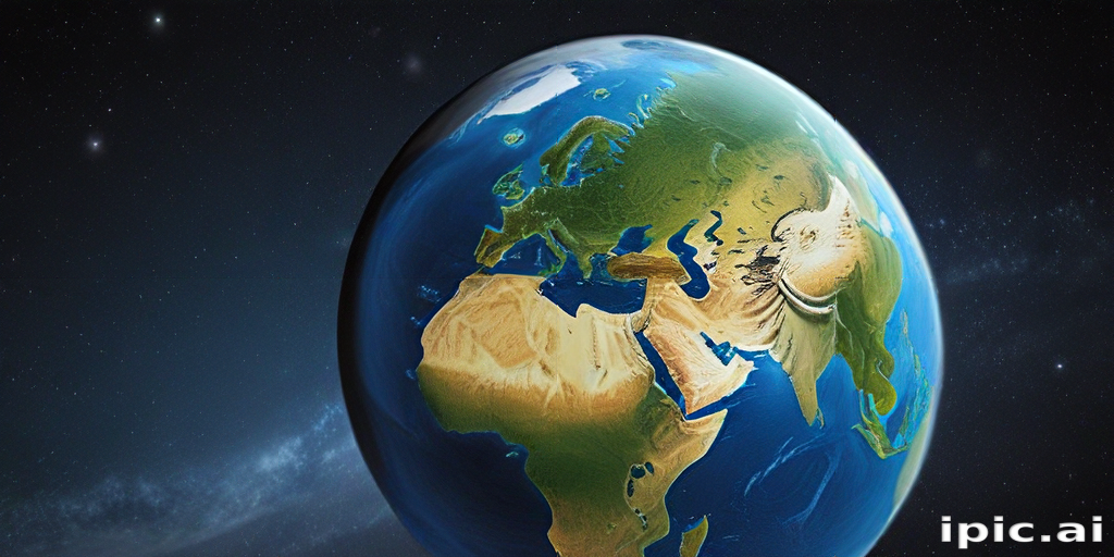 Stunning View of Earth from Space Highlighting Continents and Oceans