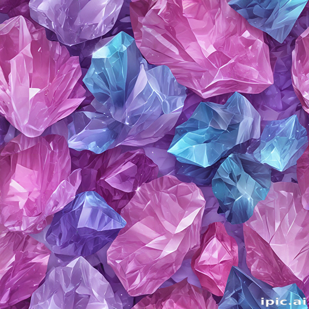 Colorful Abstract Background Featuring a Variety of Shimmering Crystals ...