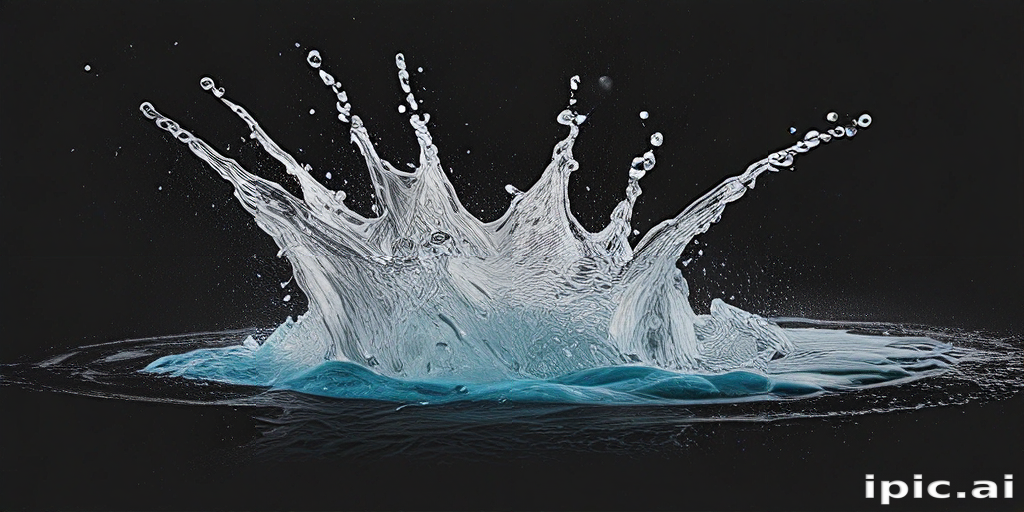 Dynamic Water Splash Captured Against a Dark Background in Stunning Detail
