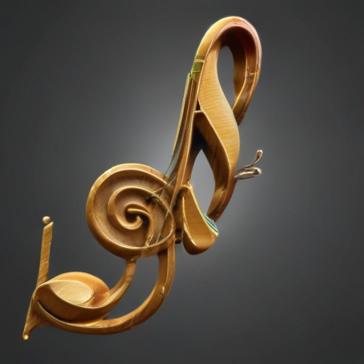 Intricate Wooden Musical Note Sculpture Capturing the Essence of Harmony
