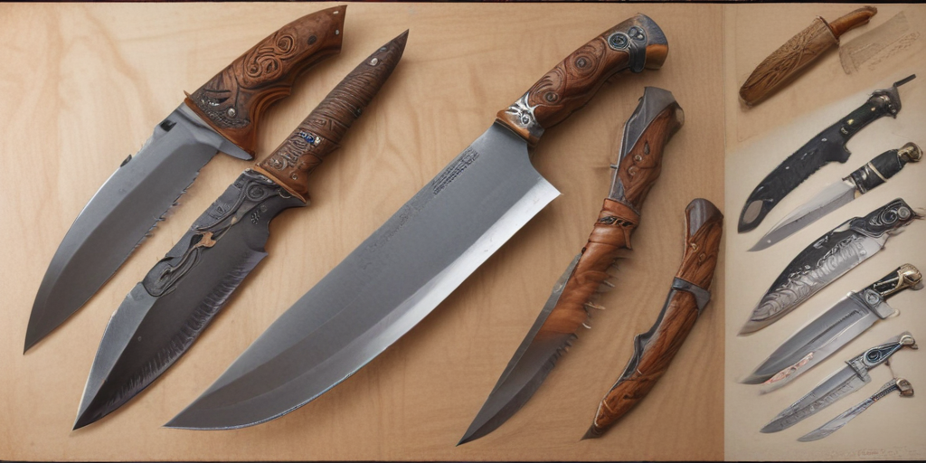 Artisan Knives Display: Intricate Designs and Craftsmanship Showcasing ...