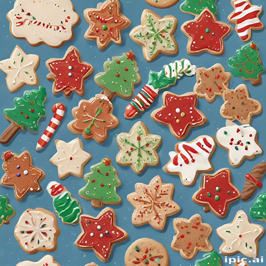 Deliciously Decorated Holiday Cookies Featuring Festive Shapes and ...