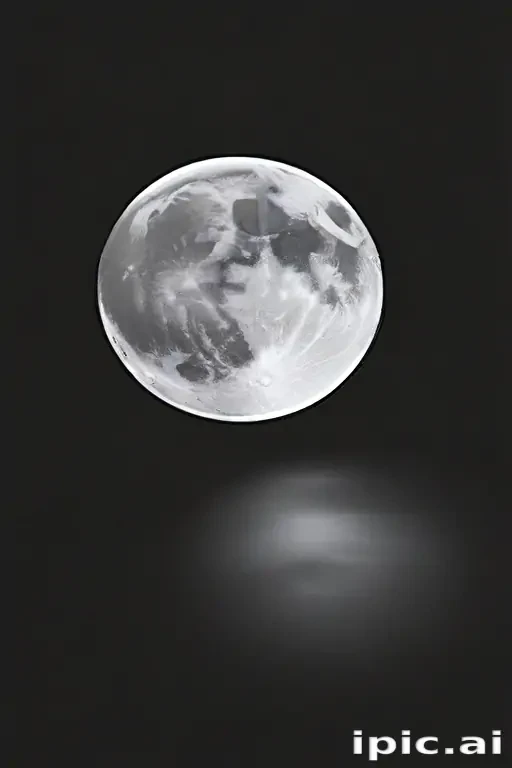 Glowing Full Moon Illuminating the Night Sky with Ethereal Beauty