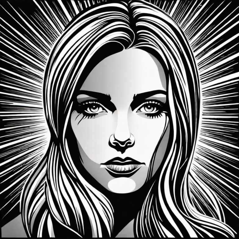 Posttraumatic stress disorder face black and white vector