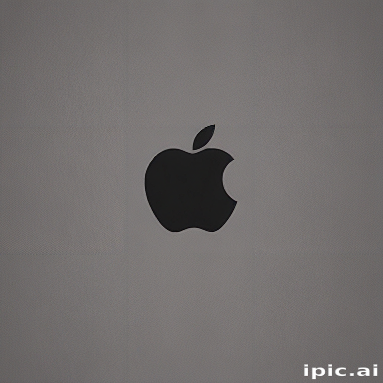 Iconic Apple Logo Displayed on a Minimalist Textured Background