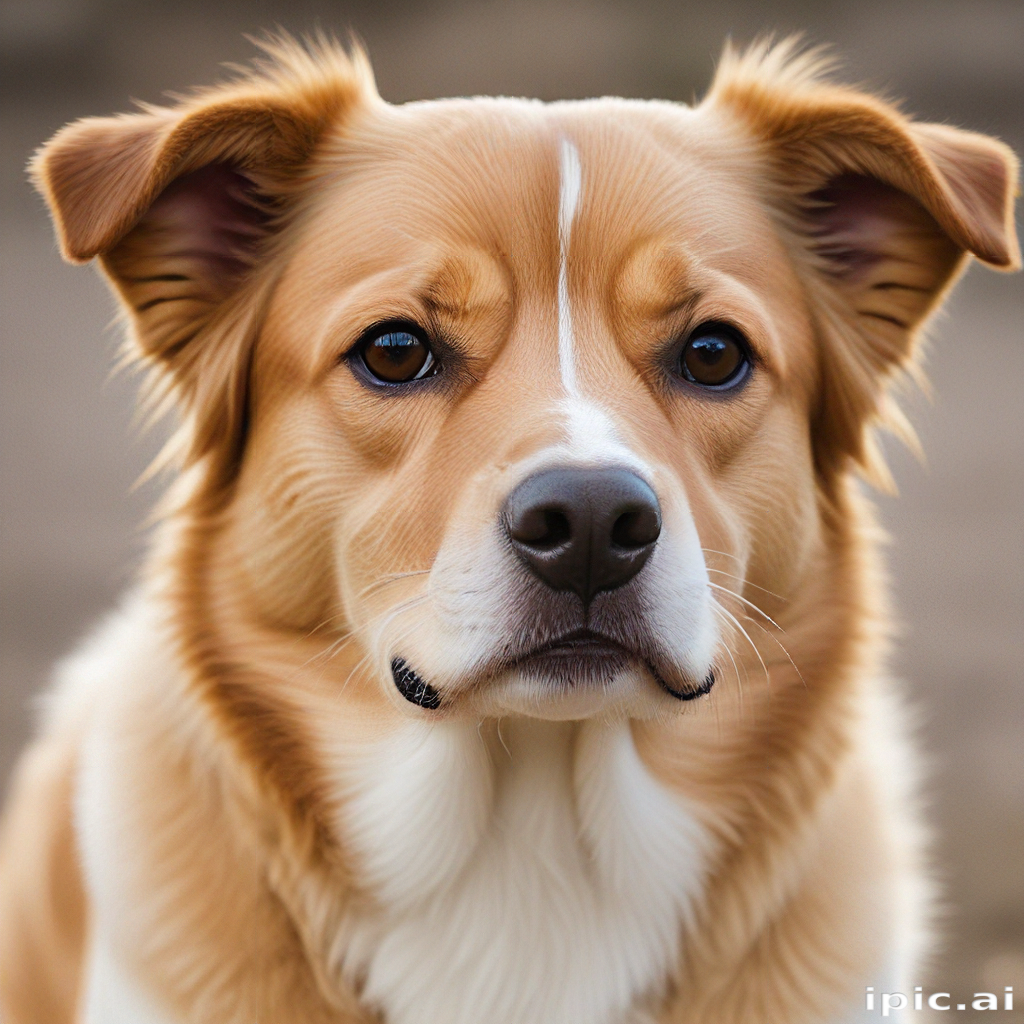 A Beautiful Close-Up of a Golden Dog with Expressive Eyes and Floppy Ears.