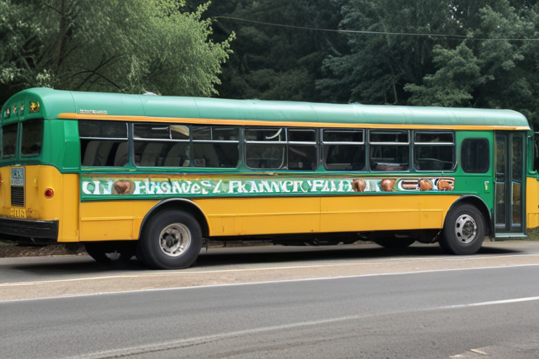 bus decorated to look like a beer hop that says willow grove hop stop