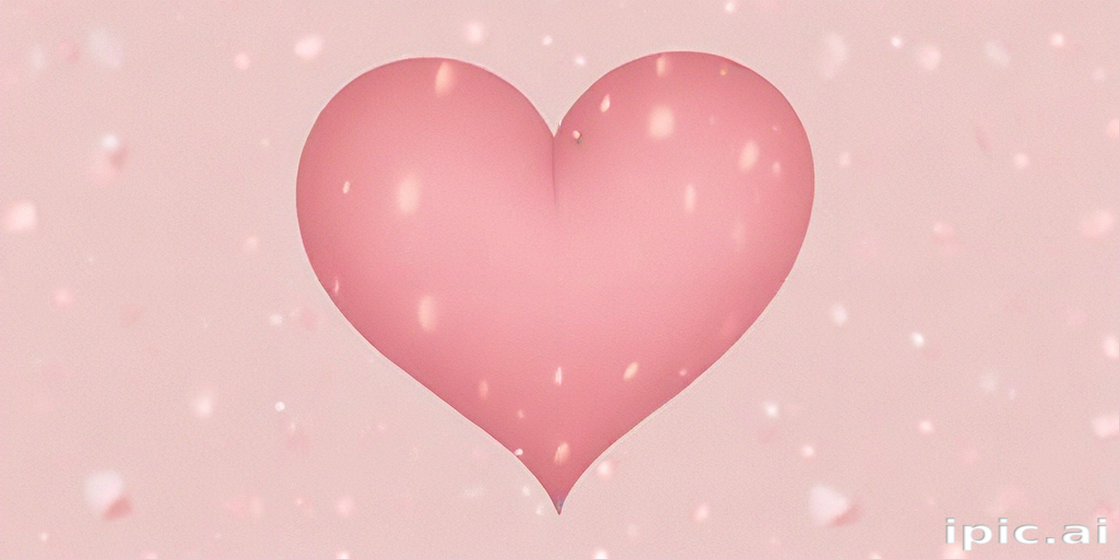 A Soft Pink Heart Surrounded by Delicate Floating Sparkles on a Light ...