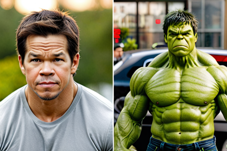 mark wahlberg transforming into a hulk