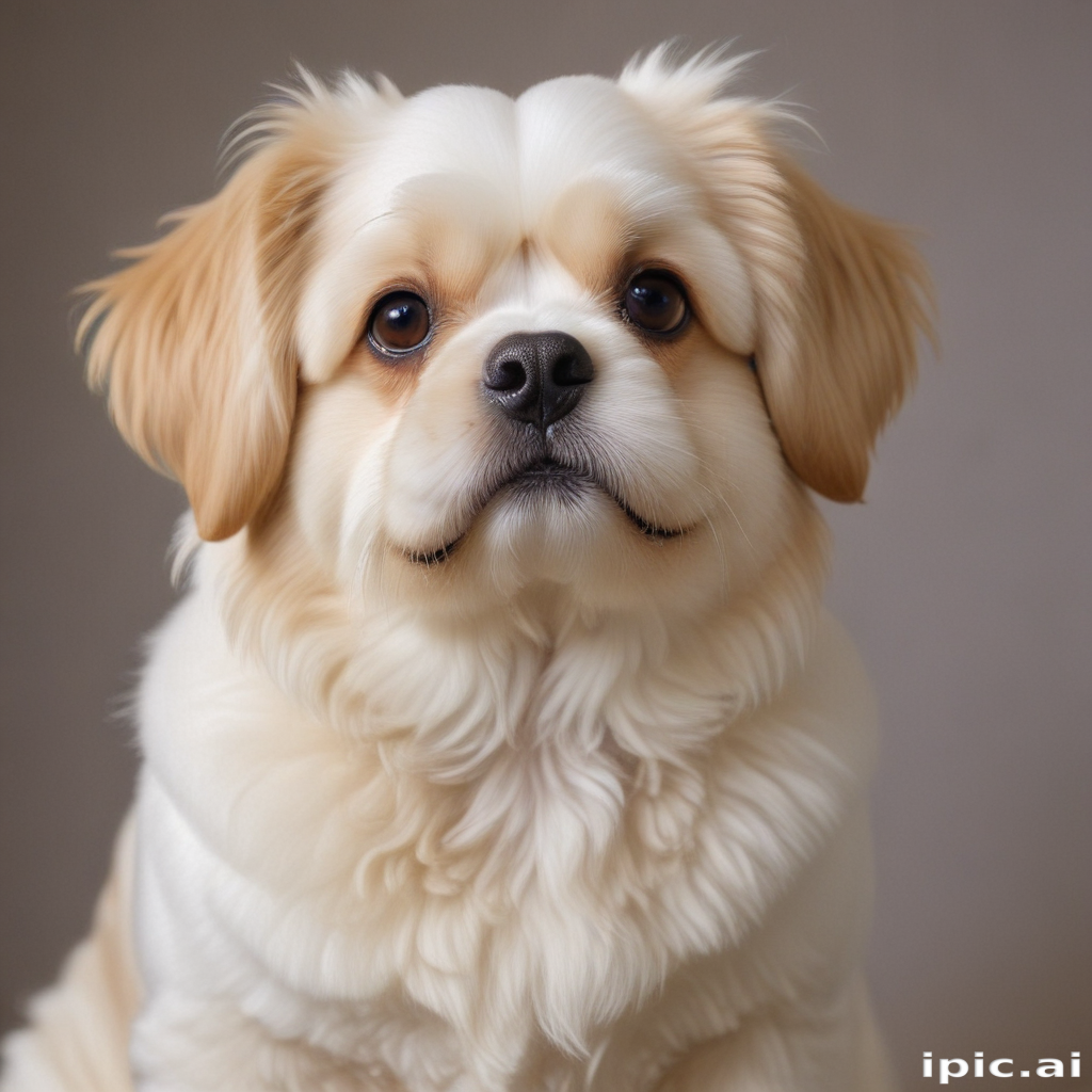 A Cute and Fluffy Dog with Charming Features and Expressive Eyes.
