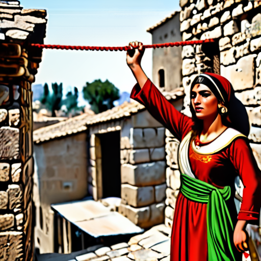 rahab a prostitute, helping two male enemy spies escape the city of ...