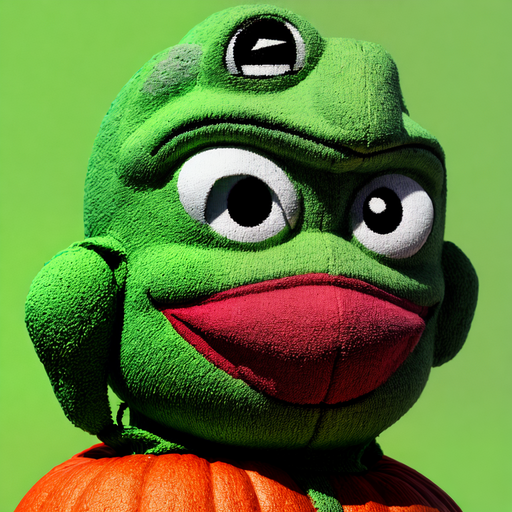 pepe frog with halloween mask