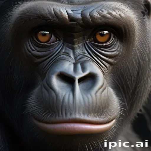A Close-Up Portrait of a Majestic Gorilla with Expressive Eyes