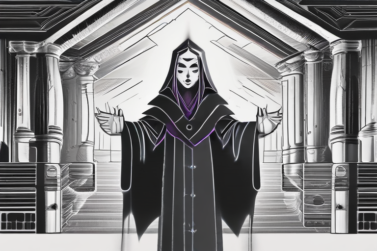 Evil witch without a face, hunched over and pointing at user, standing ...