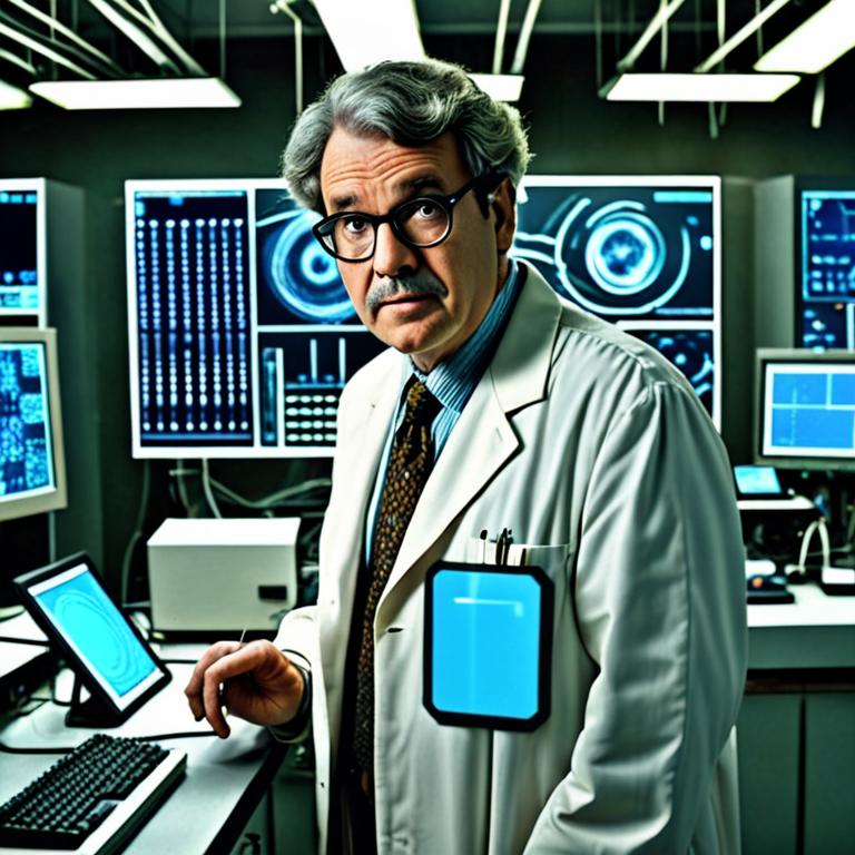 A mad professor, driven to insanity by the power of artificial ...