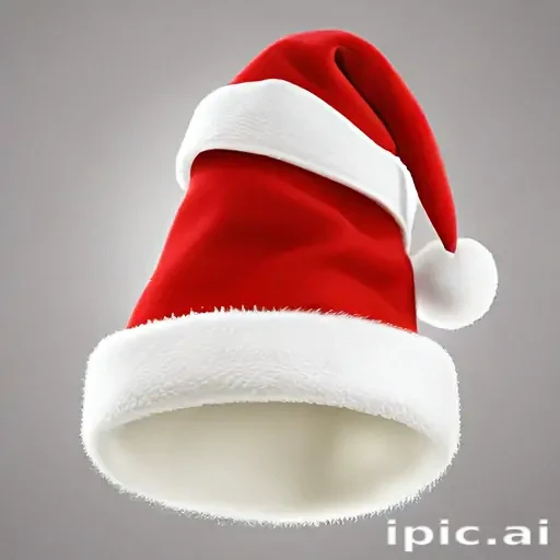 Classic Red and White Santa Hat Perfect for Holiday Festivities and ...