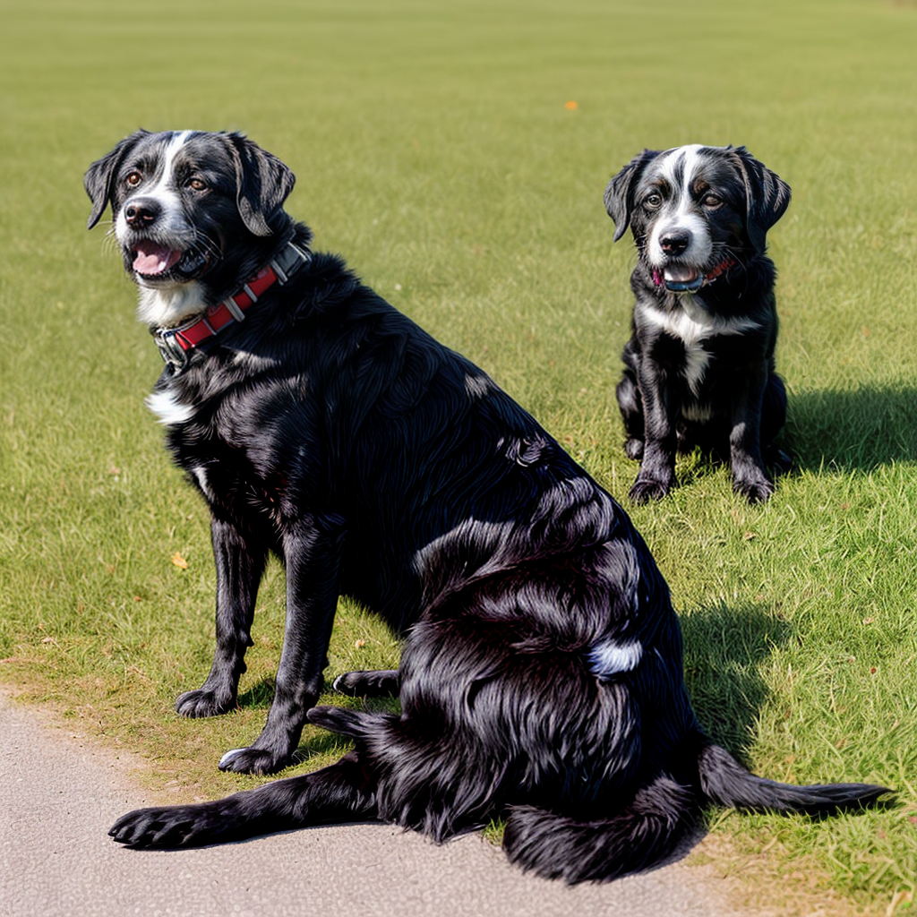 male mir einen fröhlichen hund der tanzt und ein überschrift hat die ...