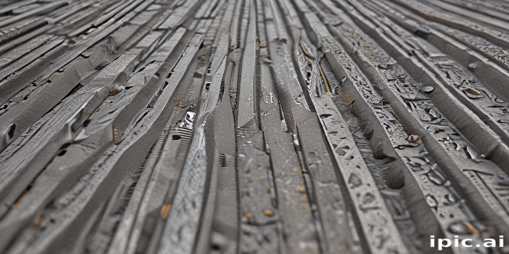 Close-Up View of Textured Surface with Intricate Patterns and Details