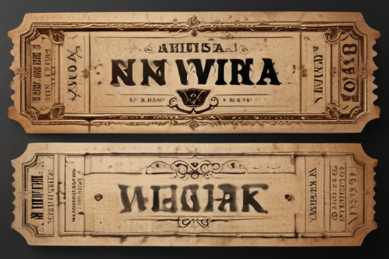 Vintage Style Ticket Design Featuring Intricate Typography and ...