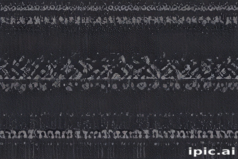 Intricate Black Fabric with Unique Patterns and Textures for Design Use