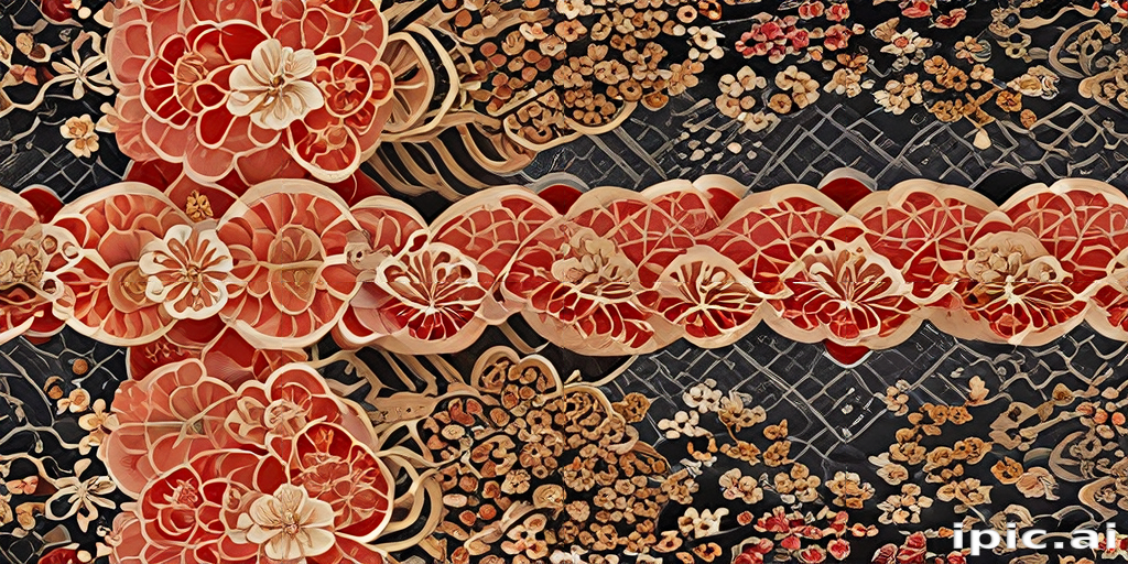 Intricate Floral Patterns with Vibrant Colors and Elegant Design Elements