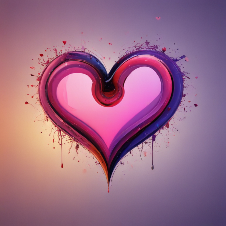 A Colorful Heart Design Radiating Love and Creativity in Vibrant Shades.