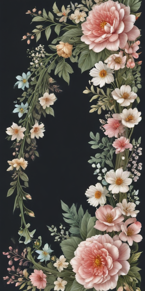 Elegant Floral Arrangement Featuring Vibrant Blooms Against a Dark ...