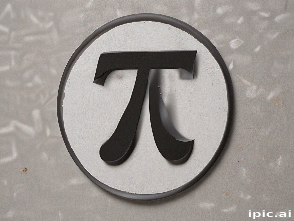 Stylized Representation of the Mathematical Pi Symbol on a Decorative ...