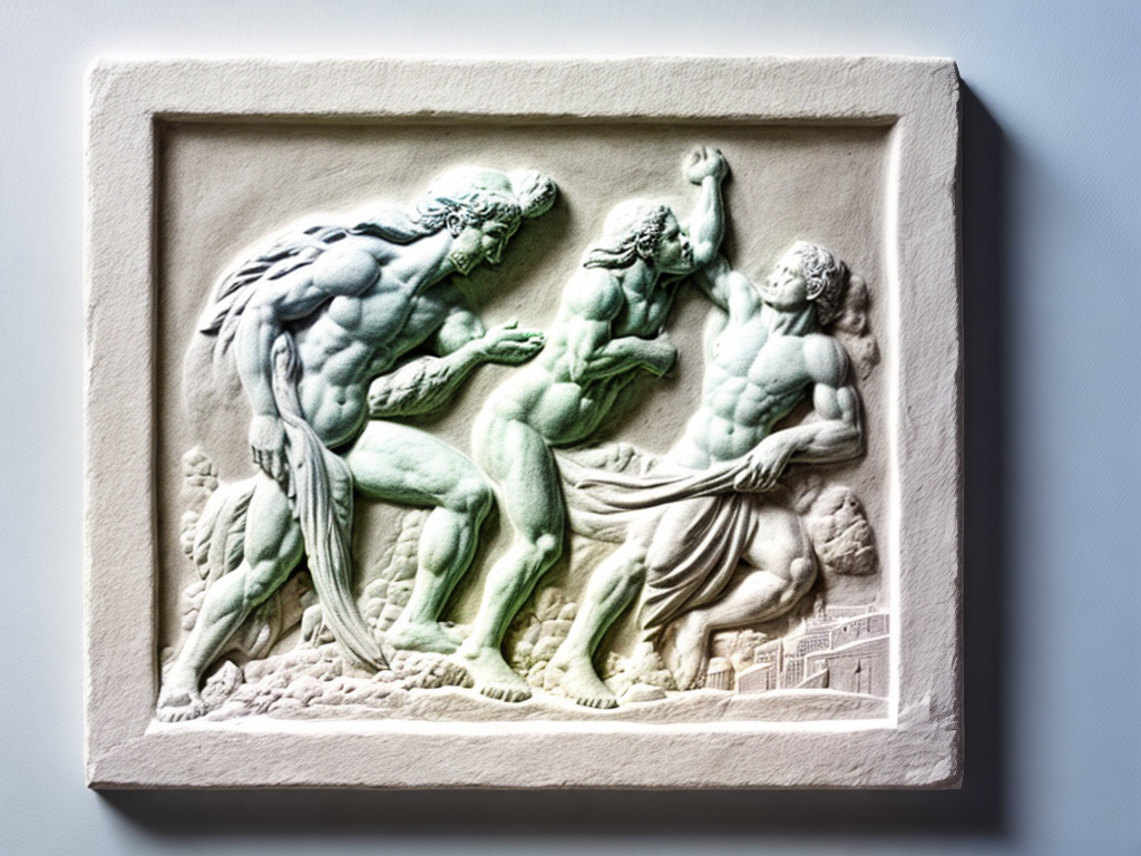 DIY plaster bas-relief