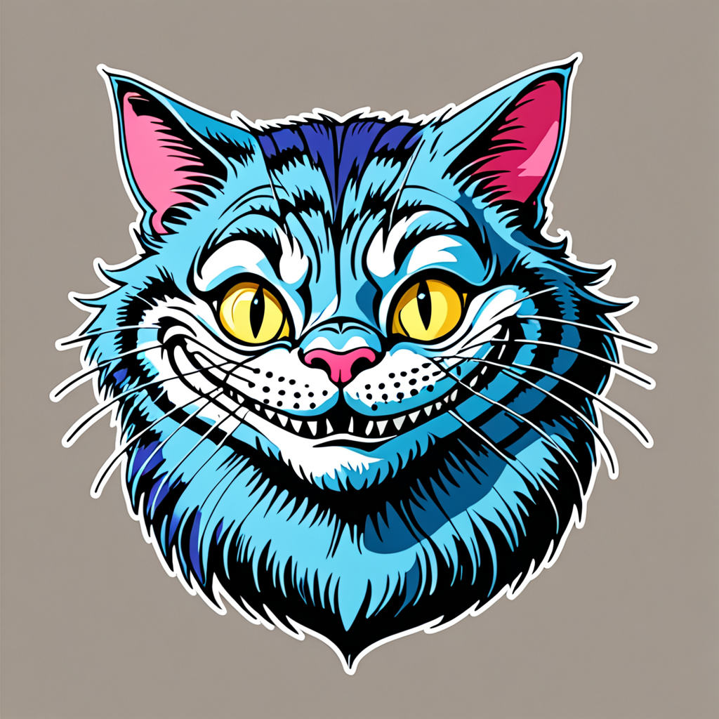 Cheshire Cat. Flat colors.