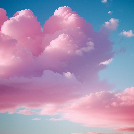 Beautiful Pink and Blue Clouds in a Serene Evening Sky