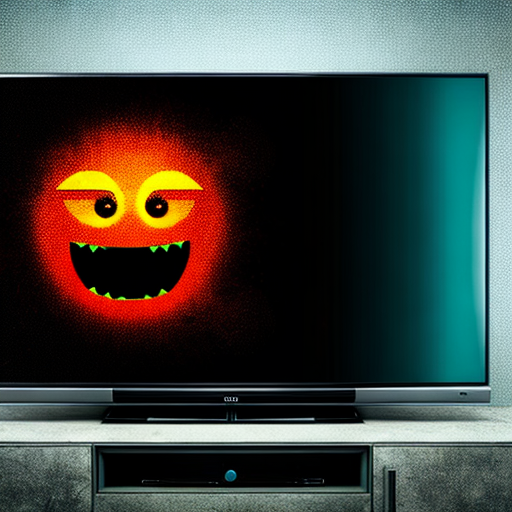 Monster coming out of the TV