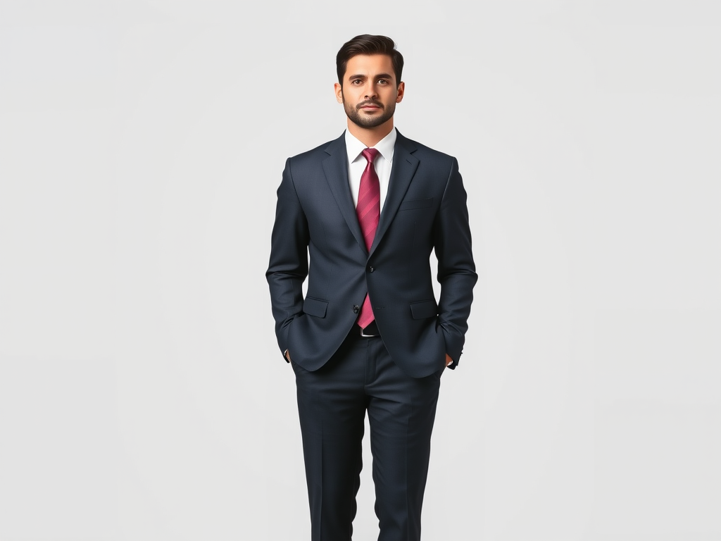 Generate a high-resolution vector image of a man in a formal business ...