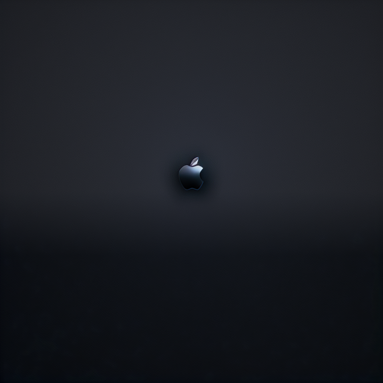 Minimalist Apple Logo Set Against a Dark and Sleek Background Design
