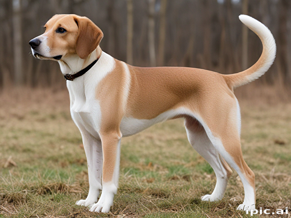 A Beautiful Dog Standing Proudly in a Natural Outdoor Setting.
