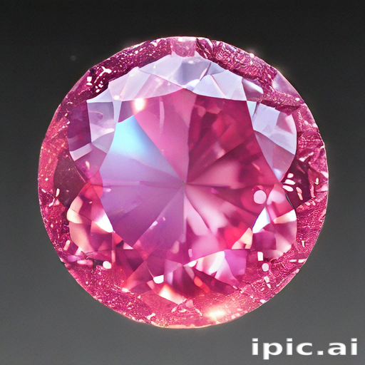 Stunning Close-Up of a Sparkling Pink Gemstone with Intricate Facets
