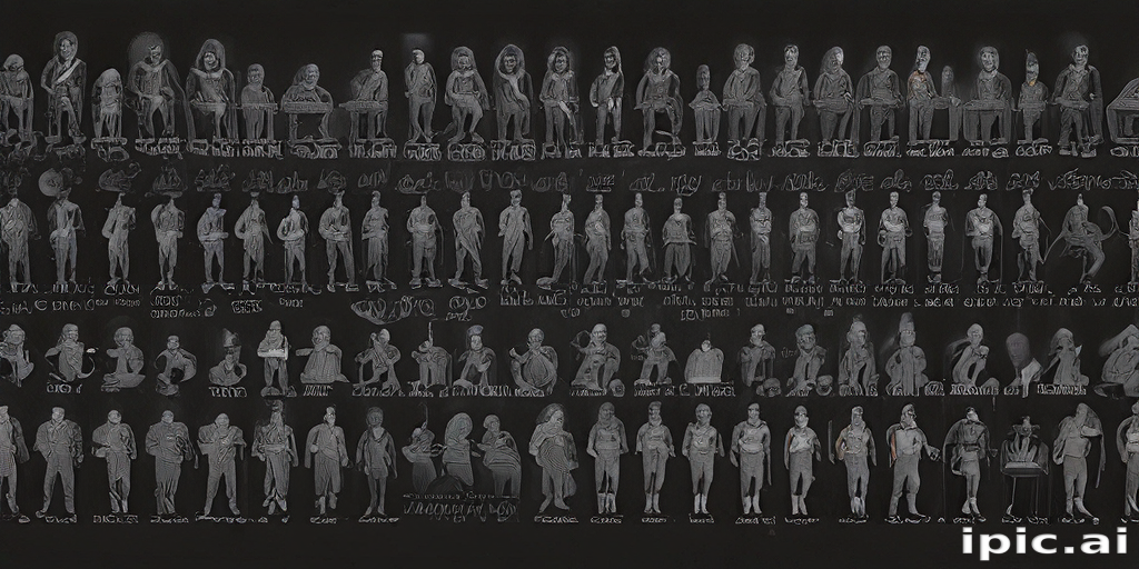 An Artistic Representation of Diverse Characters in Various Poses and ...