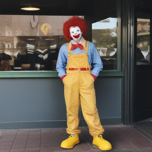 Ronald mcdonald in jeans