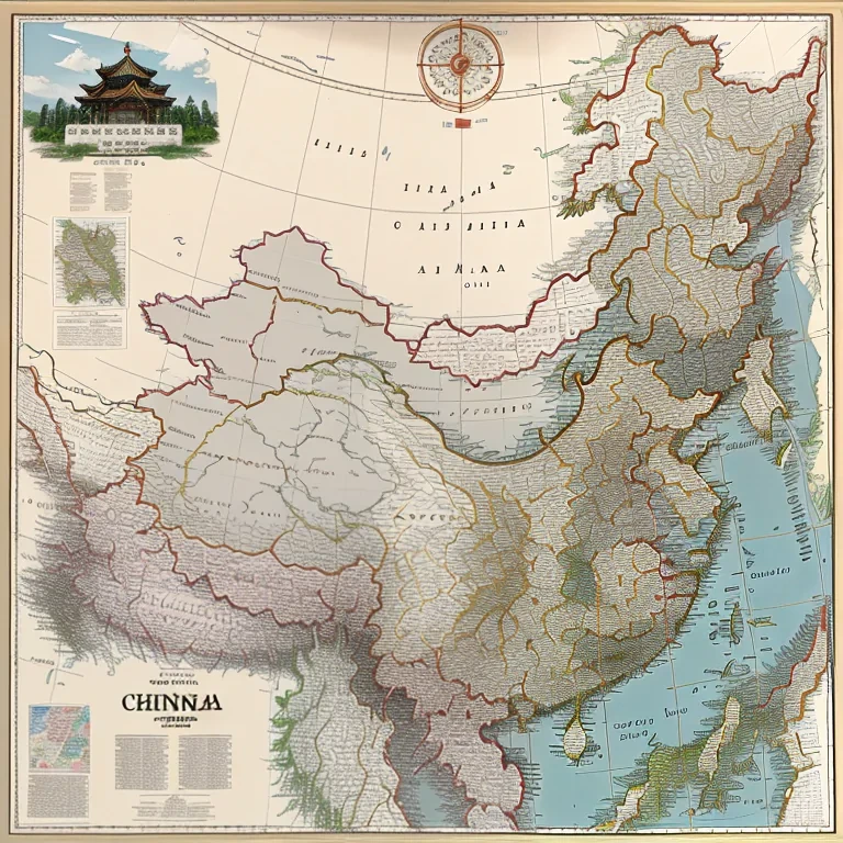 Detailed Historical Map of China Featuring Regions and Major Cities