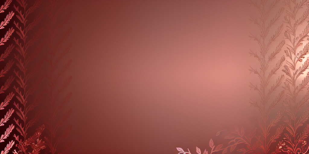 Elegant Floral Design with Subtle Red Background and Delicate Leaf Patterns