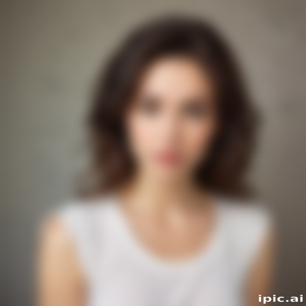 Softly Blurred Portrait of a Woman Against a Neutral Background