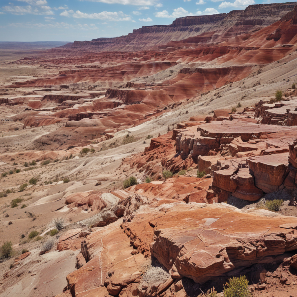 Stunning Landscape of Colorful Strata in a Desert Canyon Setting