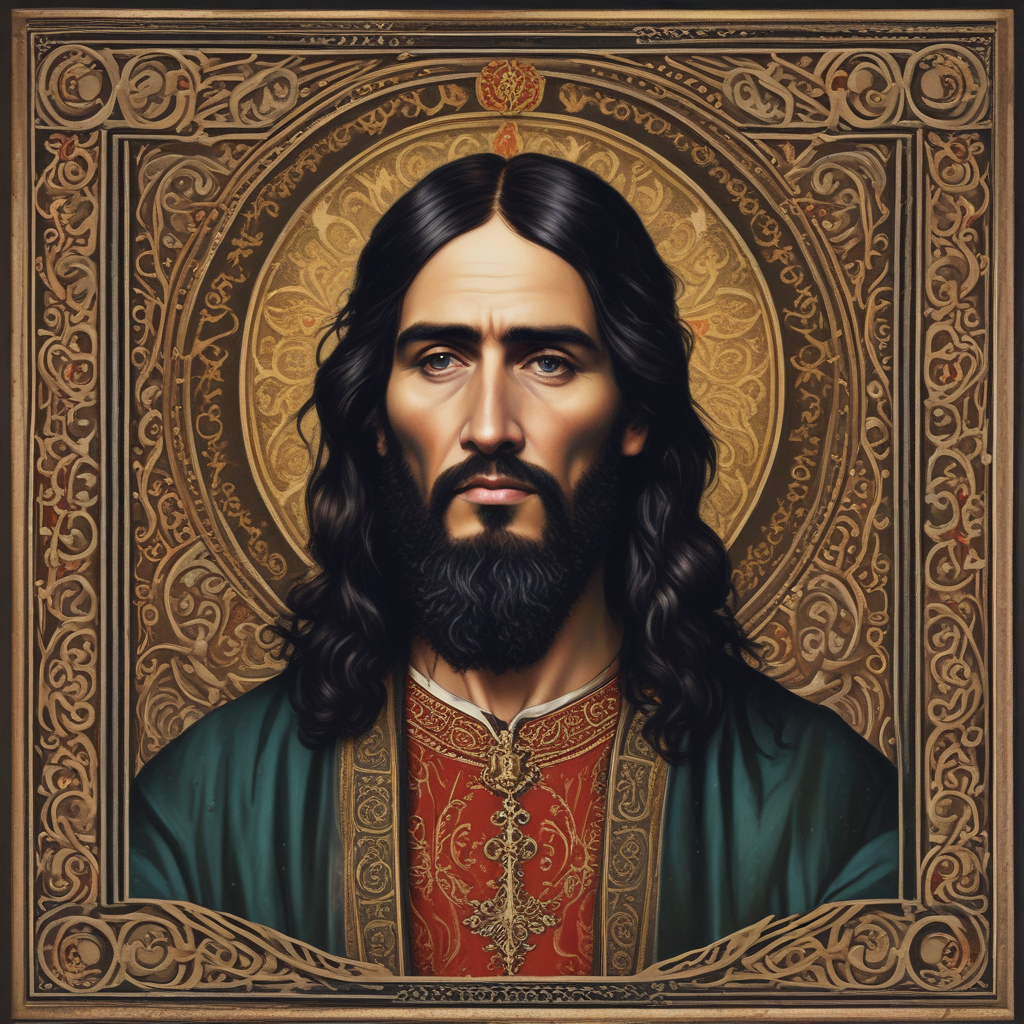 Saint Russell Brand Russian Orthodox style painting
